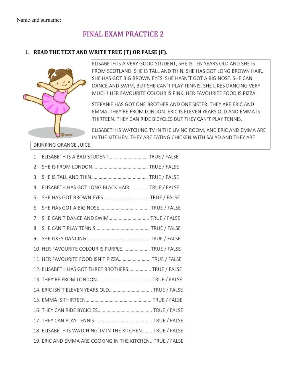 FINAL EXAM PRAC… | Free Interactive Worksheets | 6252207