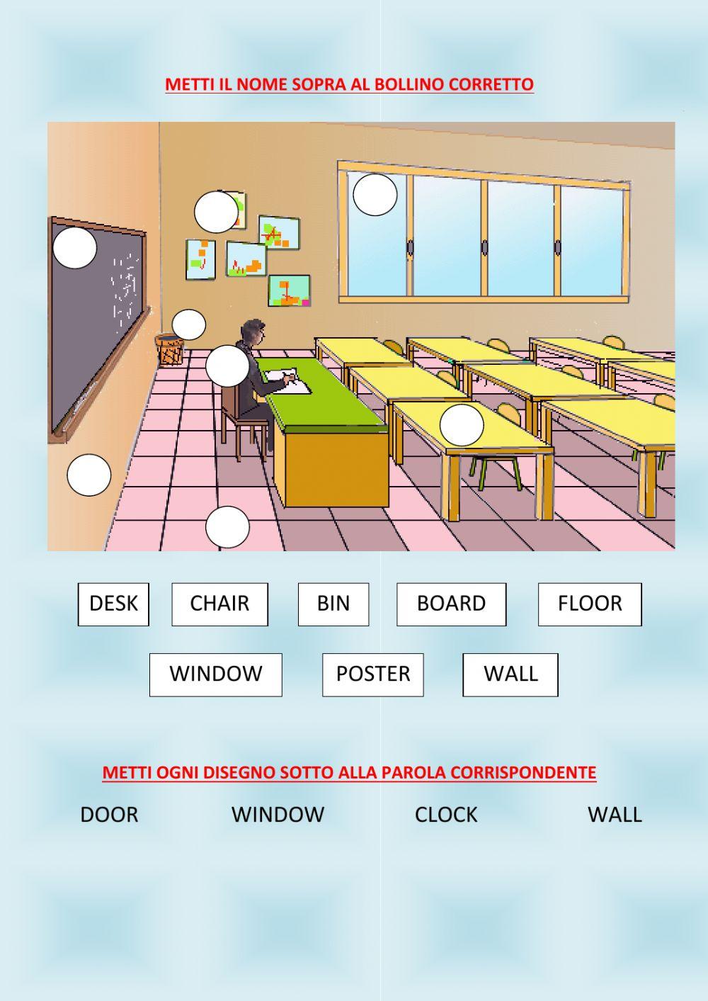 In the classroom free activity | Live Worksheets