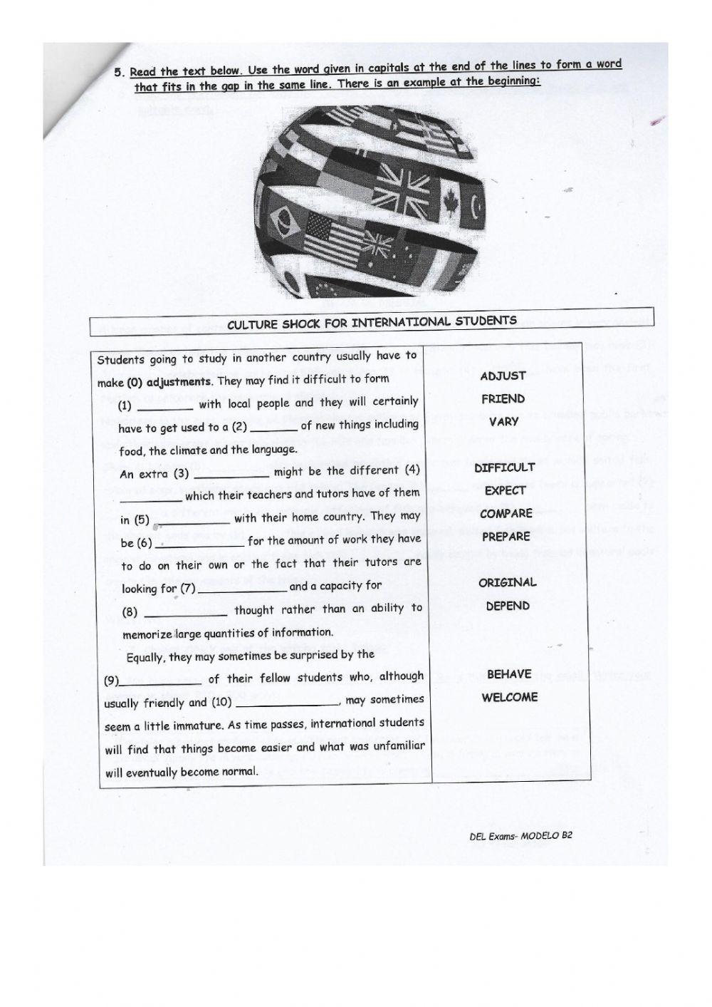 B2 - some use of english worksheet | Live Worksheets