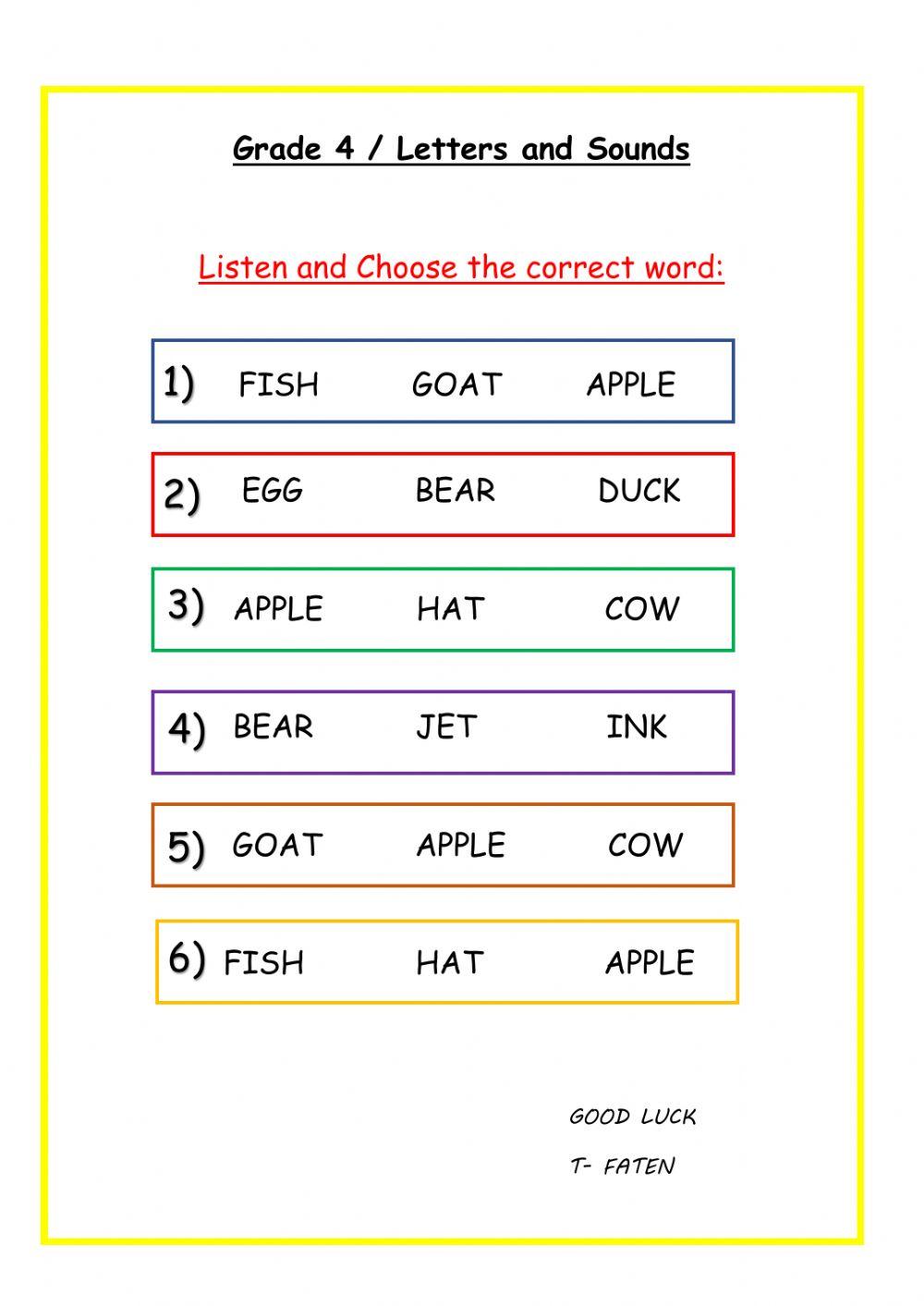 grade 4 online exercise for | Live Worksheets