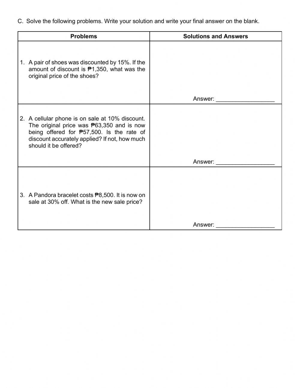 Determining Percentage, Base, Rate Worksheet Live, 51% OFF Determining Percentage, Base, Rate Worksheet Live, 51% OFF
