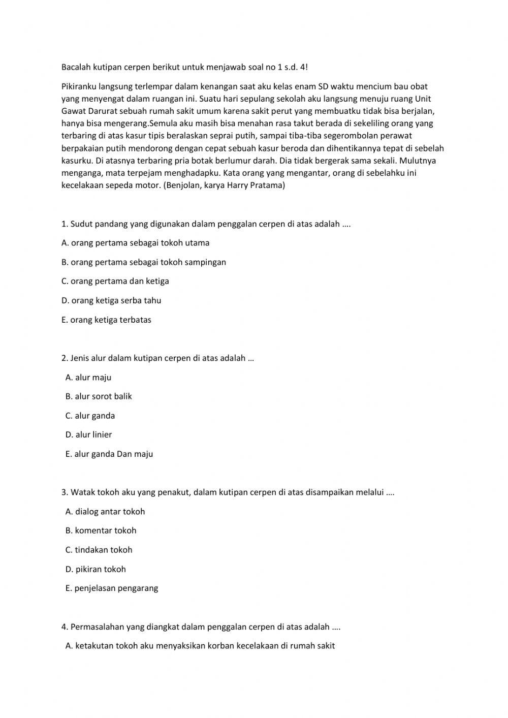 464598 | Soal Cerpen | Siti_82 | LiveWorksheets