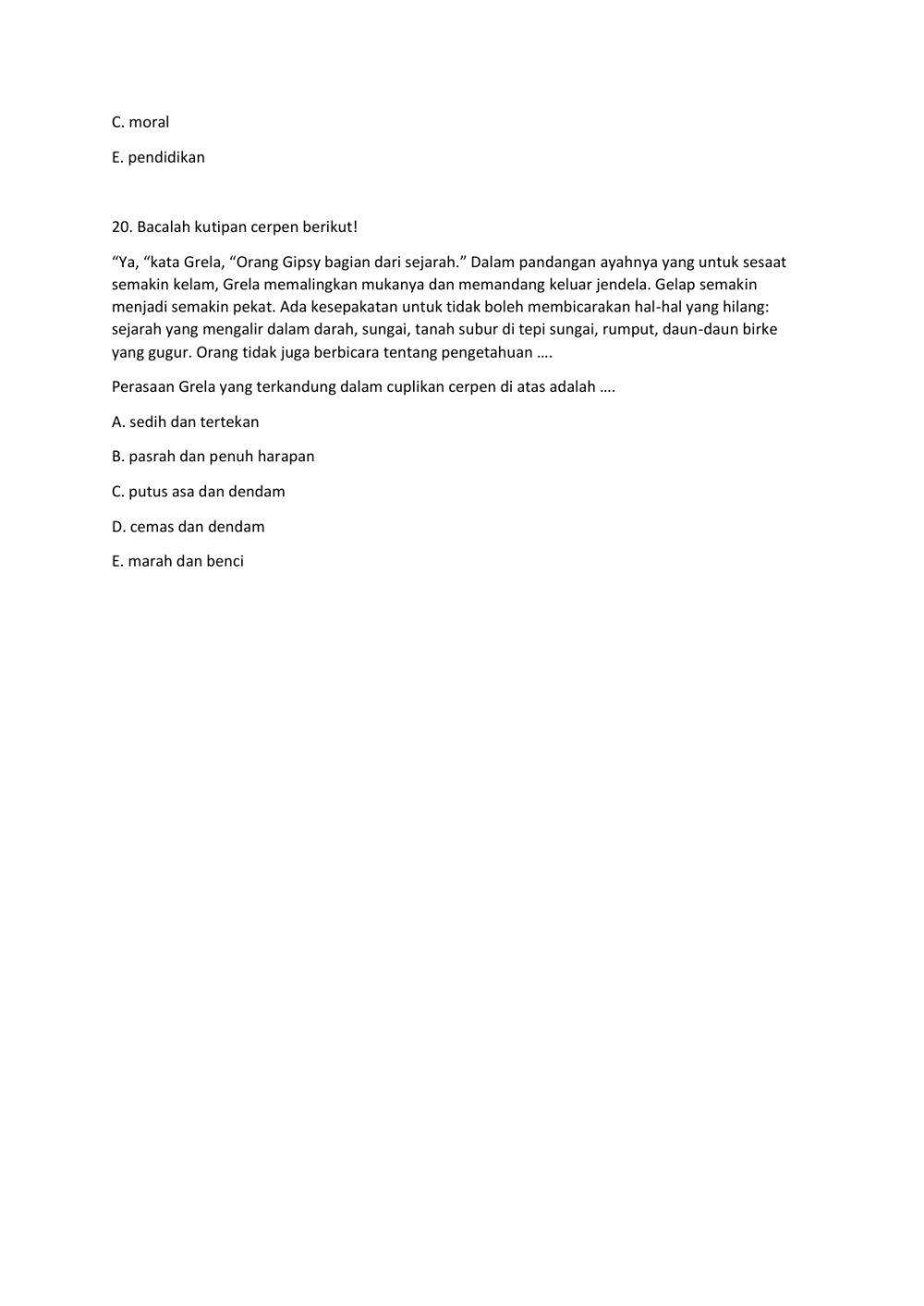 464598 | Soal Cerpen | Siti_82 | LiveWorksheets