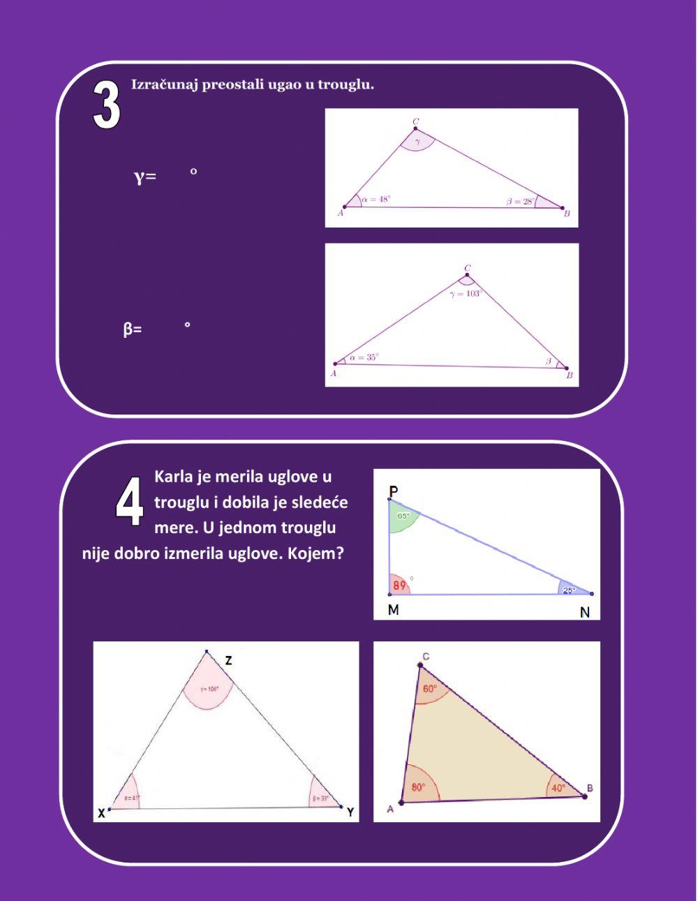 Trougao interactive worksheet | Live Worksheets