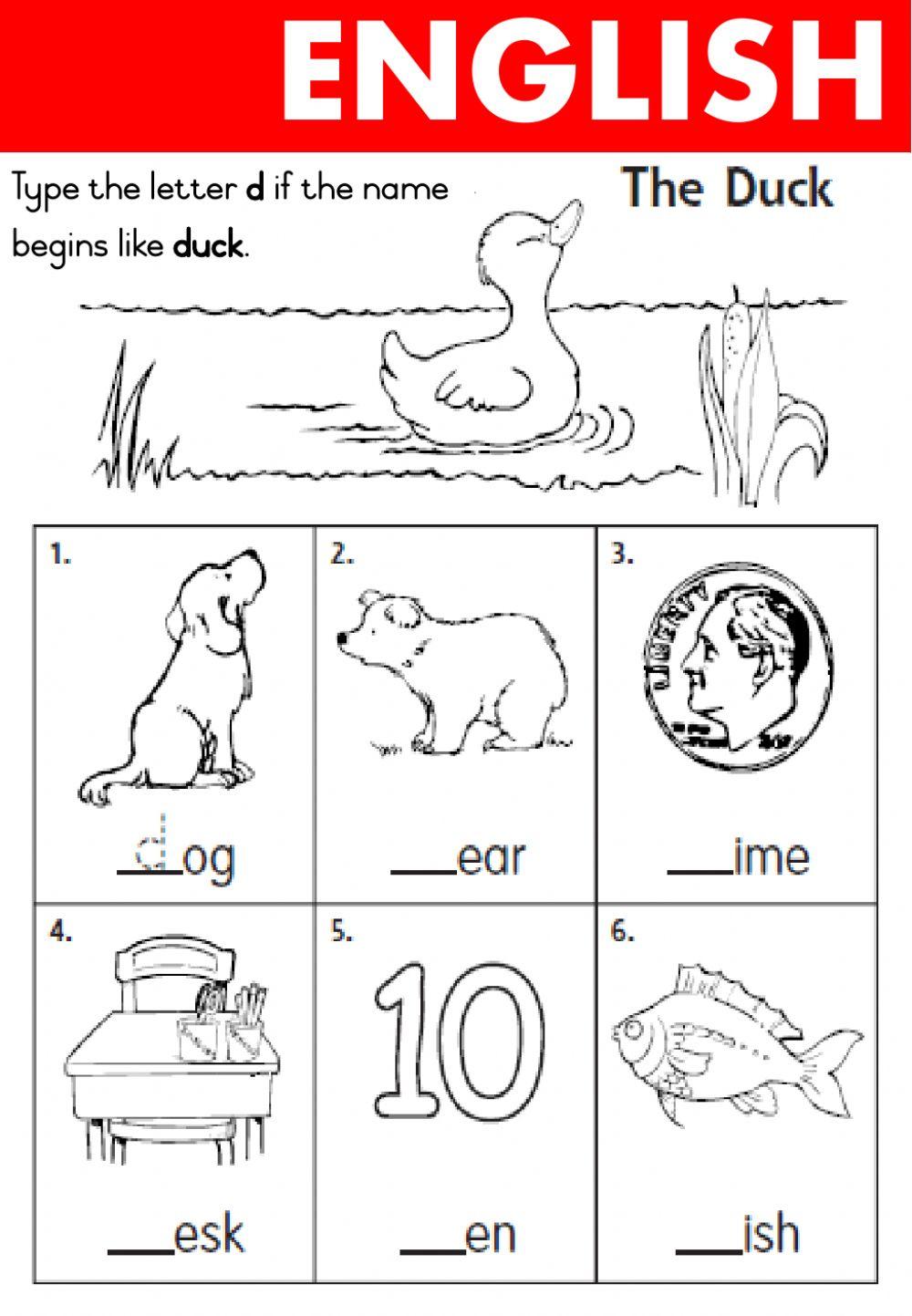 Letter -d- worksheet | Live Worksheets