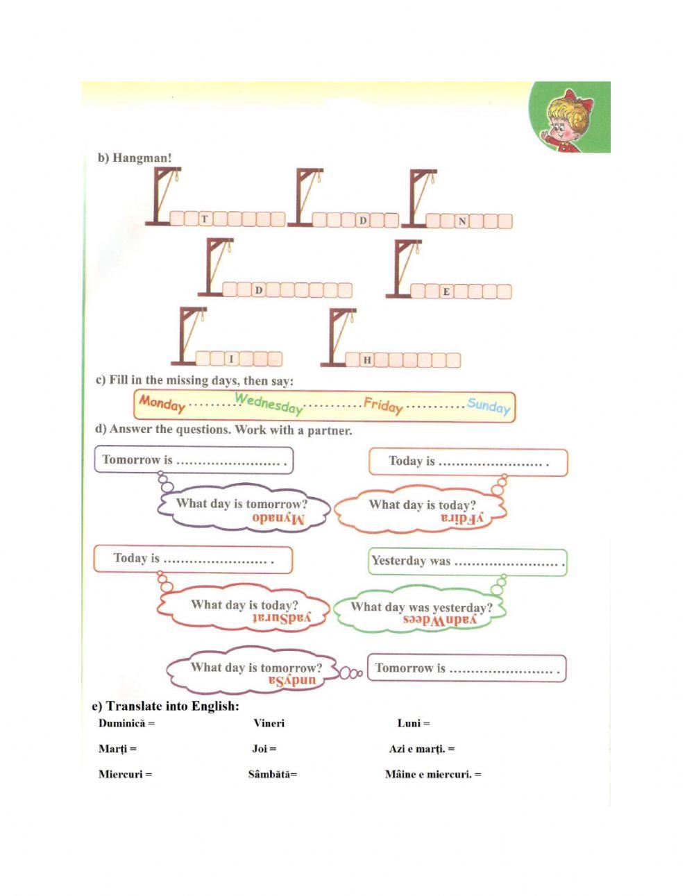 The Days of the Week online exercise for Grade 2 | Live Worksheets
