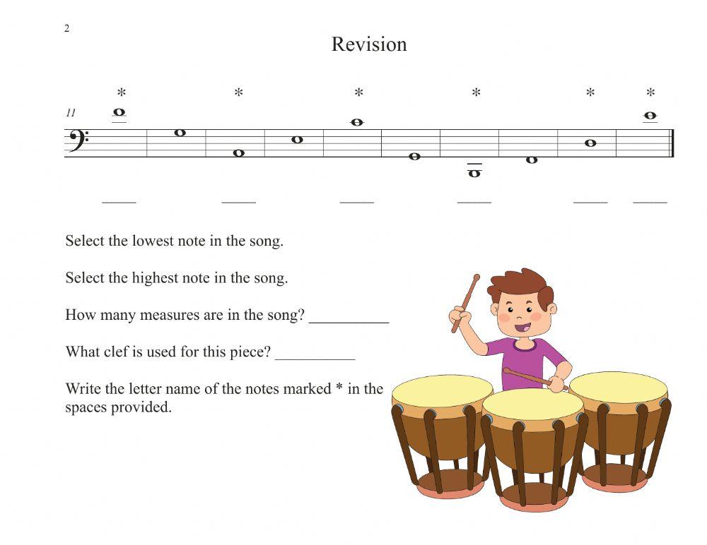 Ledger Lines Revision interactive worksheet | Live Worksheets