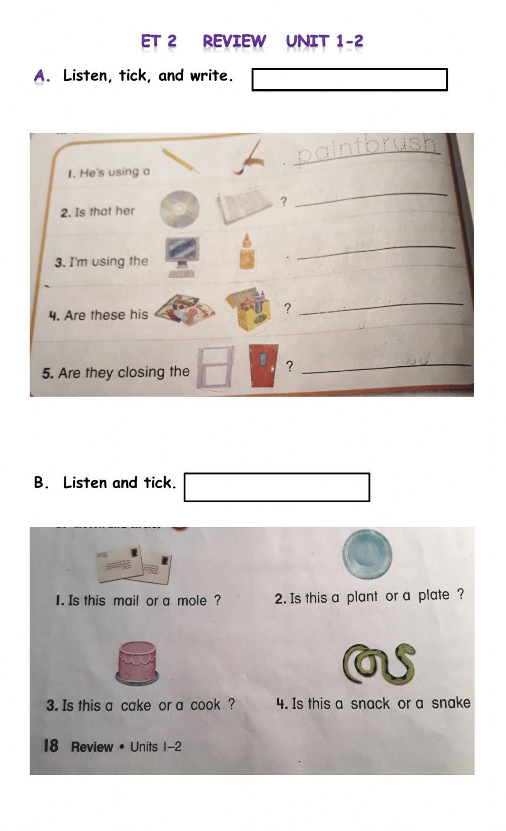 Review online exercise for Grade 2 | Live Worksheets