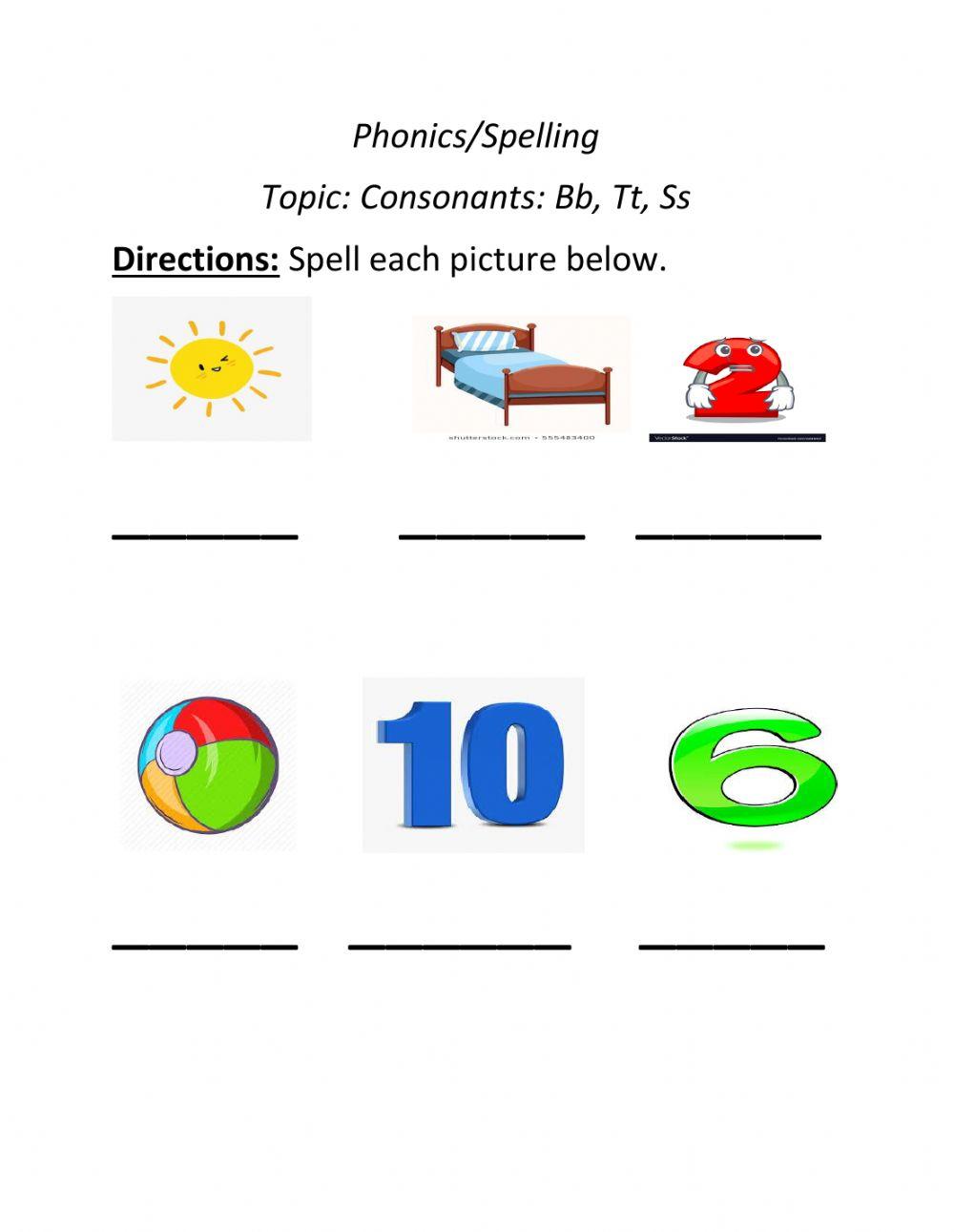 Beginning Consonants Bb, Tt, Ss 466832 | Eldiqua Thompson