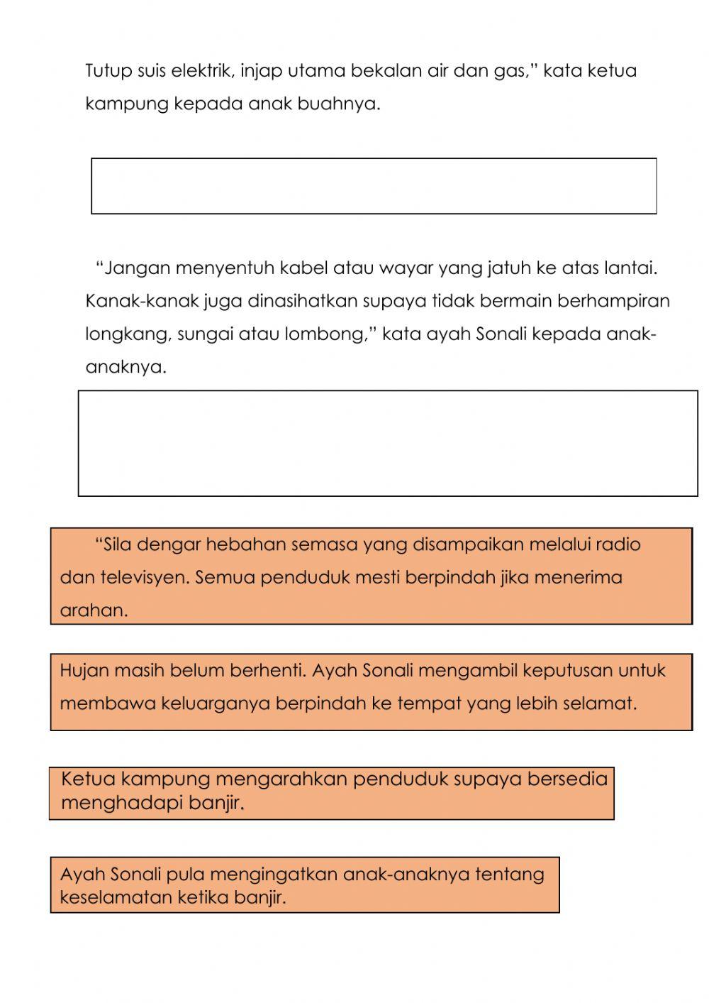 Membaca Petikan worksheet | Live Worksheets