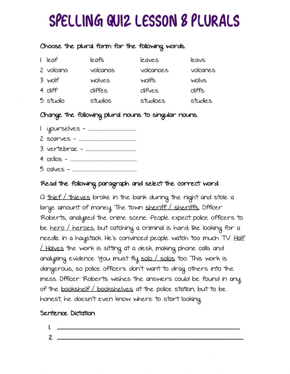 521548 | Spelling Quiz Lesson 8 | Anabella Llorens