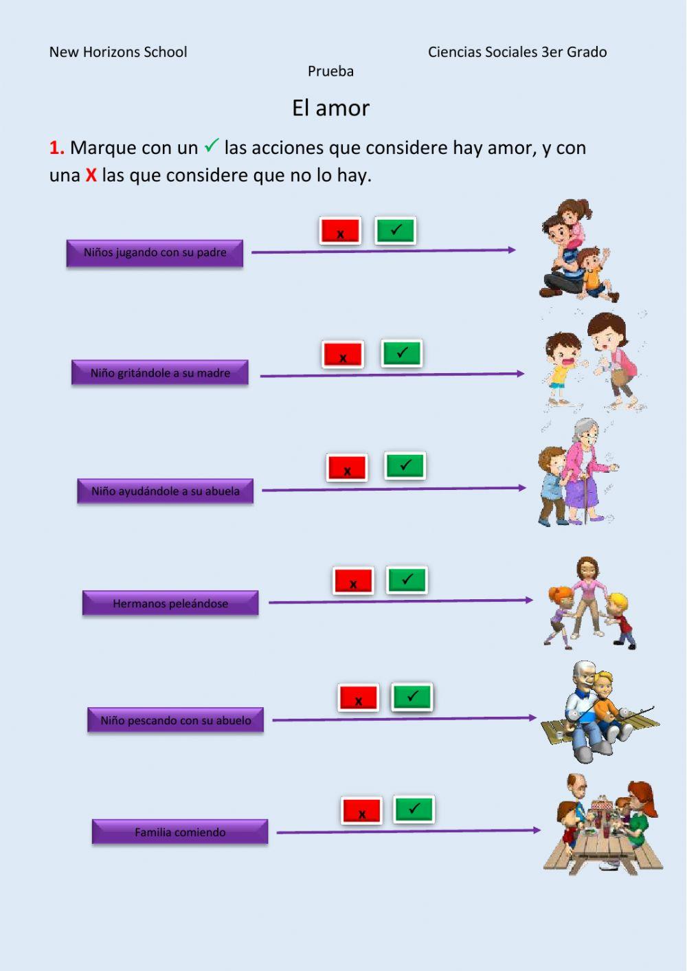 El amor worksheet | Live Worksheets