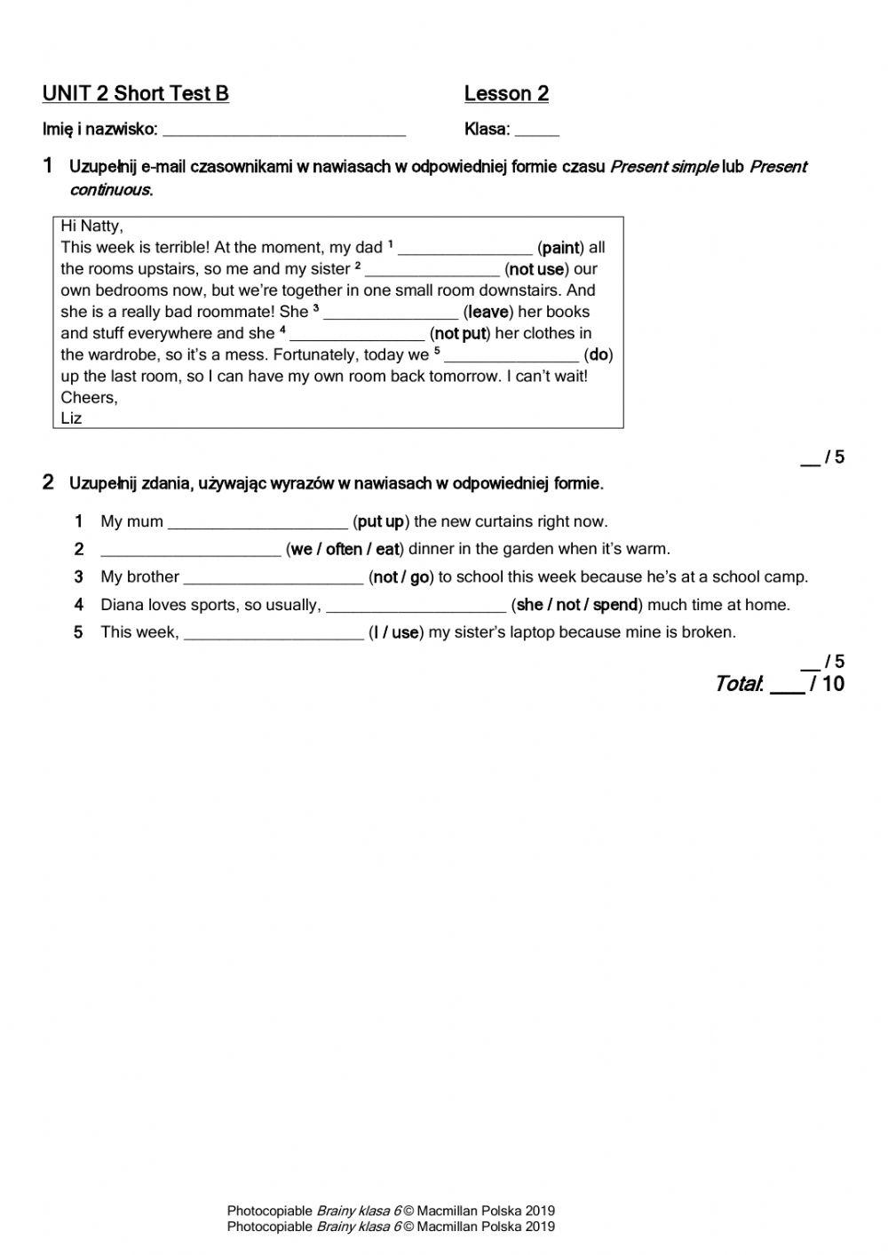 Brainy 6 Unit 2… | Free Interactive Worksheets | 6255093