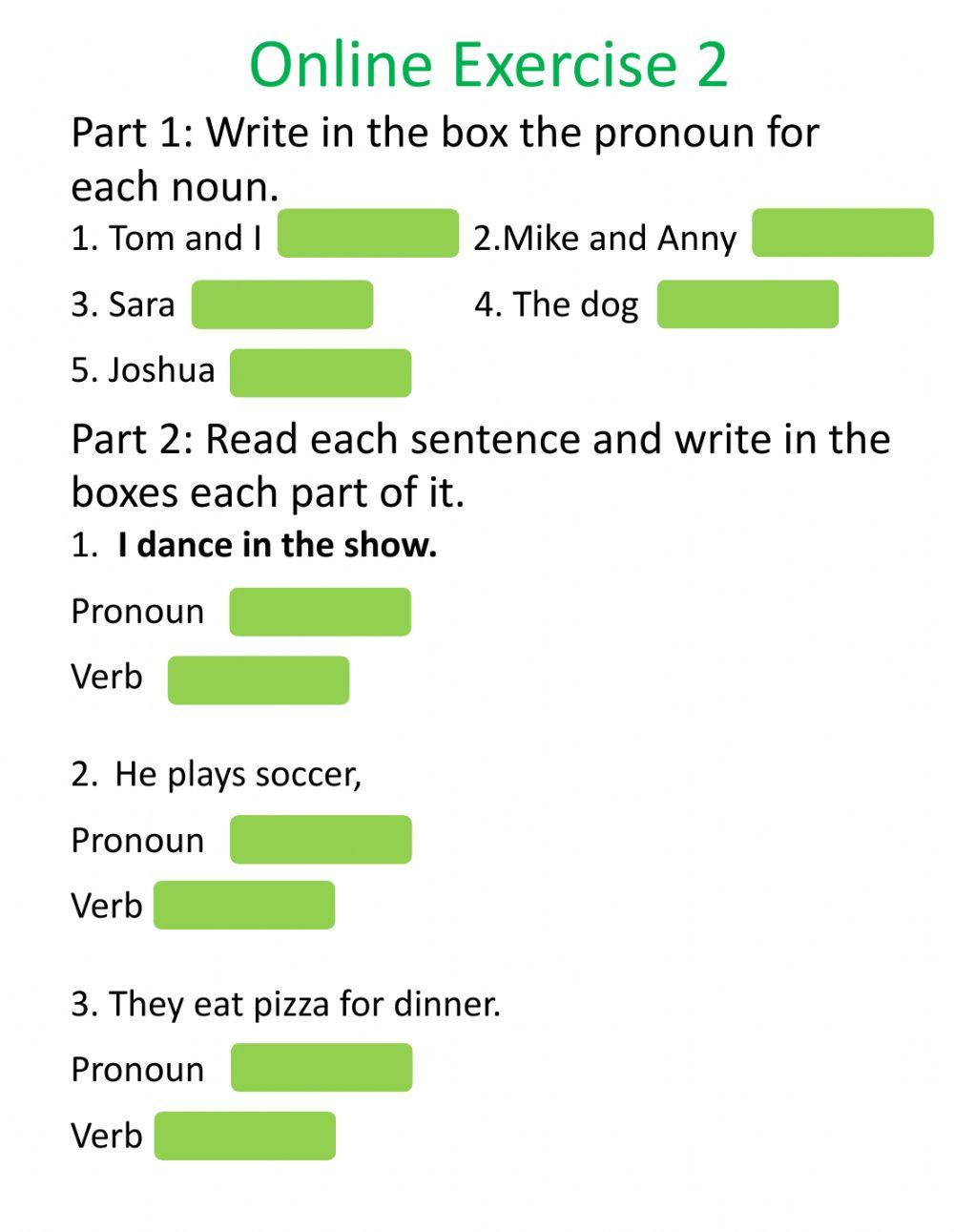 Online grammar exercise worksheet | Live Worksheets