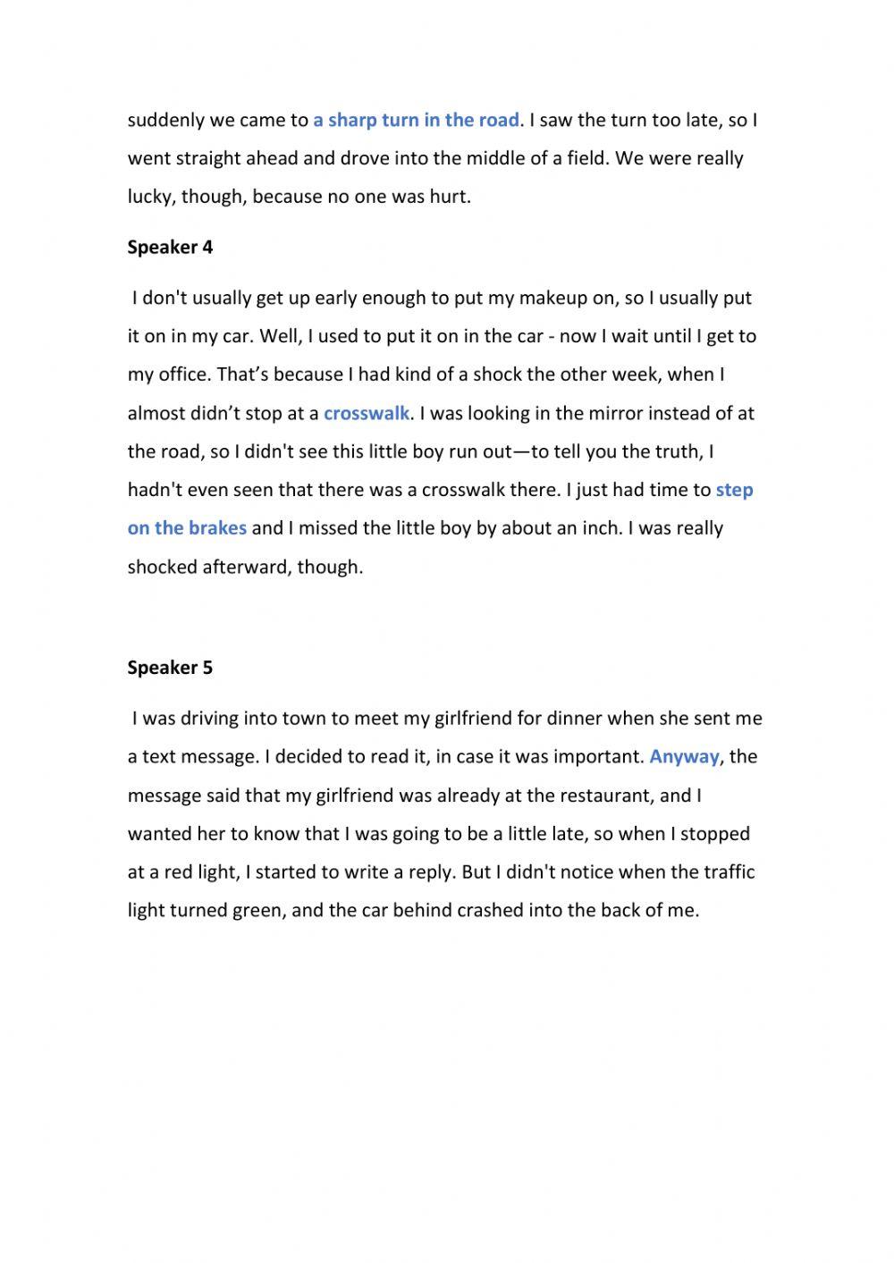 Road safety 2 worksheet | Live Worksheets