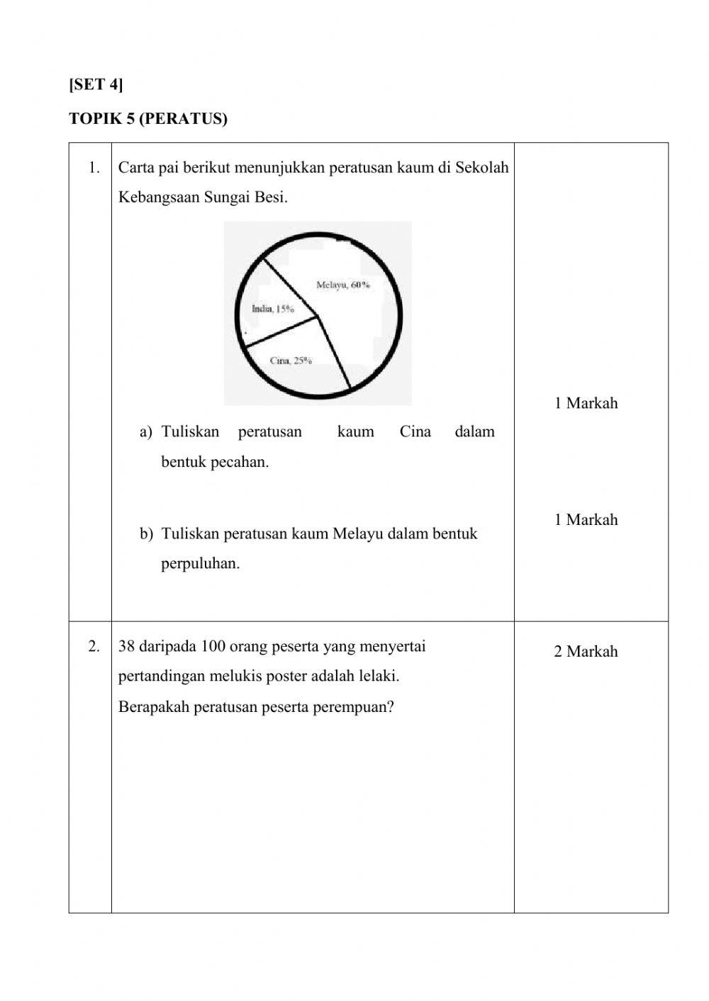 TIE-tahun 3 komponen 2(set 4) interactive worksheet | Live Worksheets