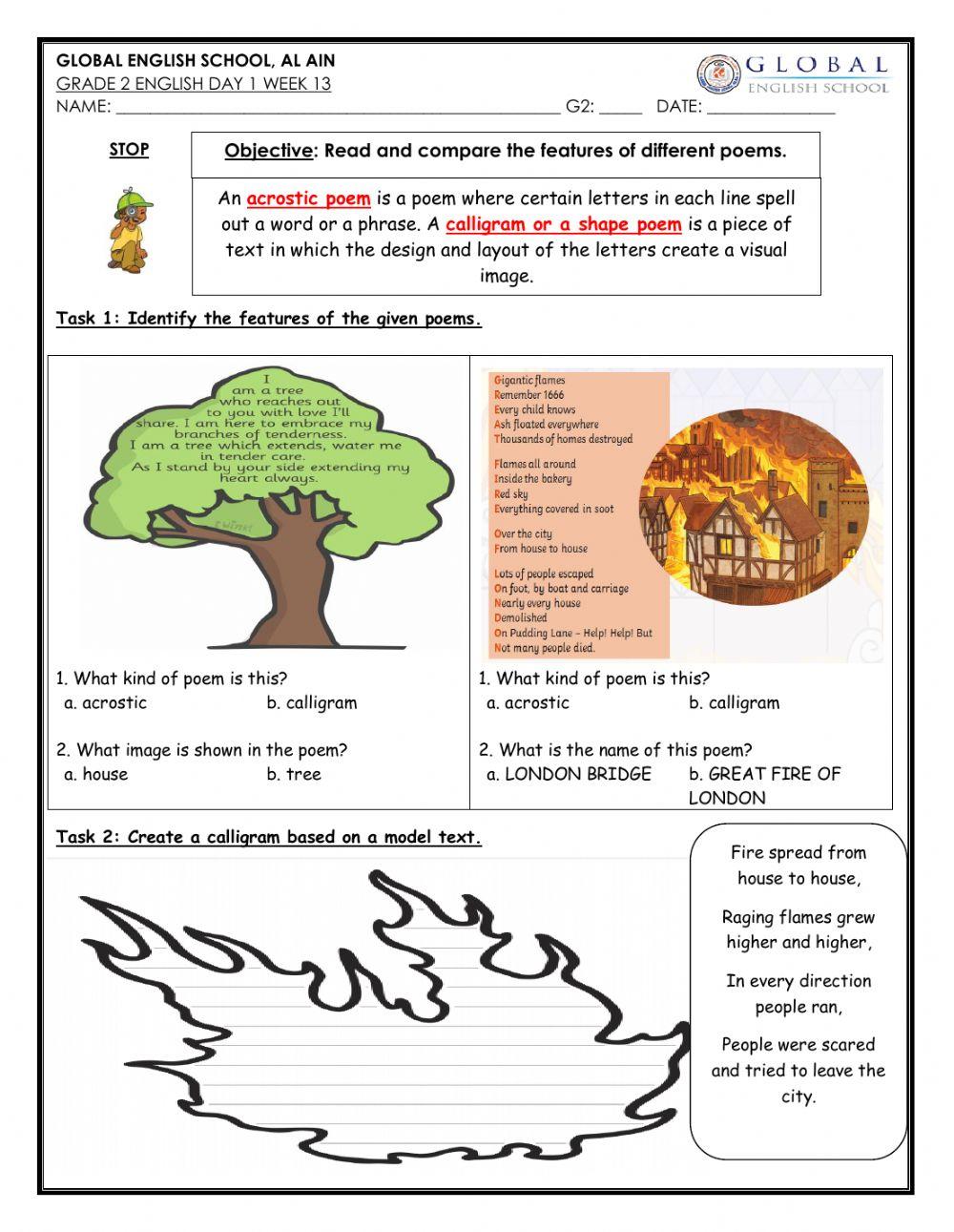 Enlgish-poetry 524025 | Elvinj | Live Worksheets