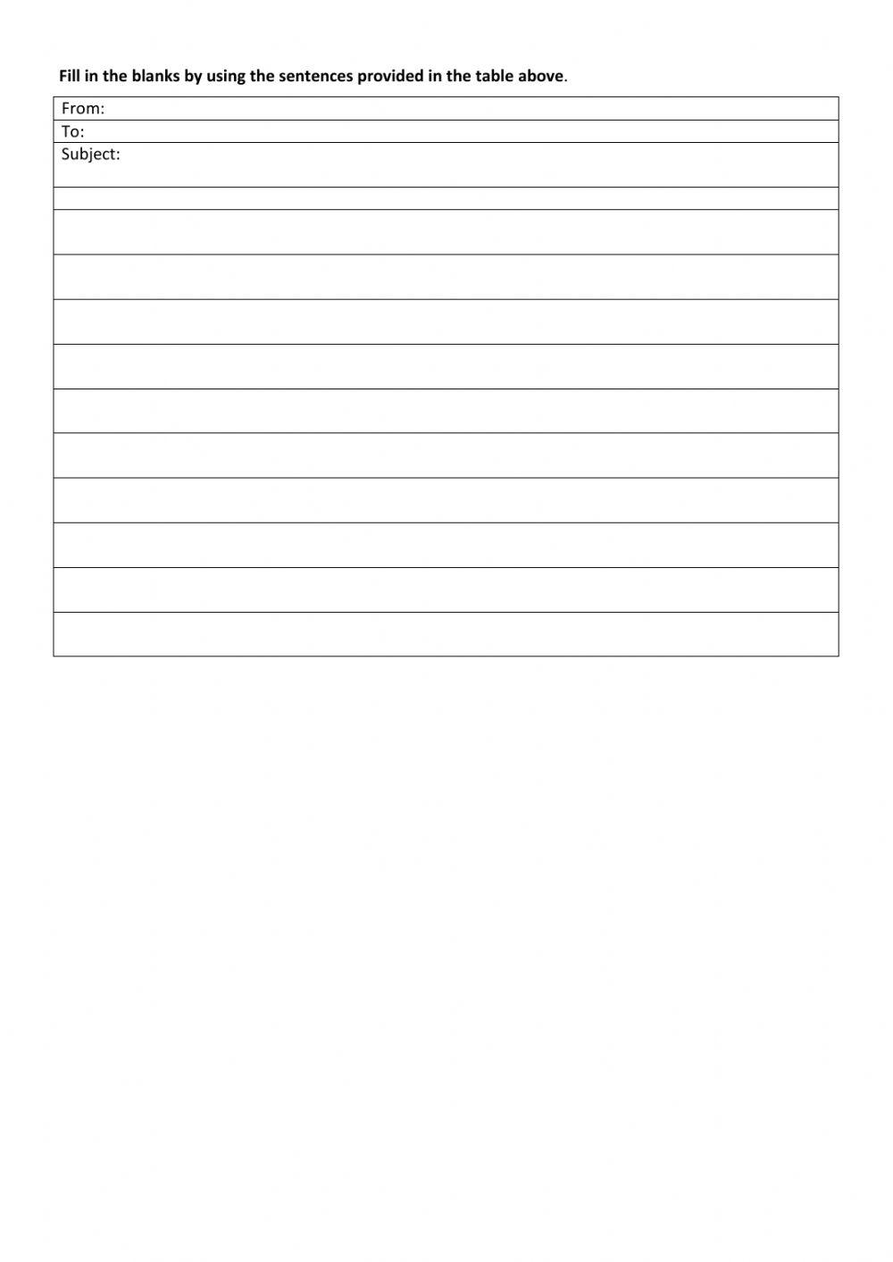 Drag and drop email worksheet | Live Worksheets