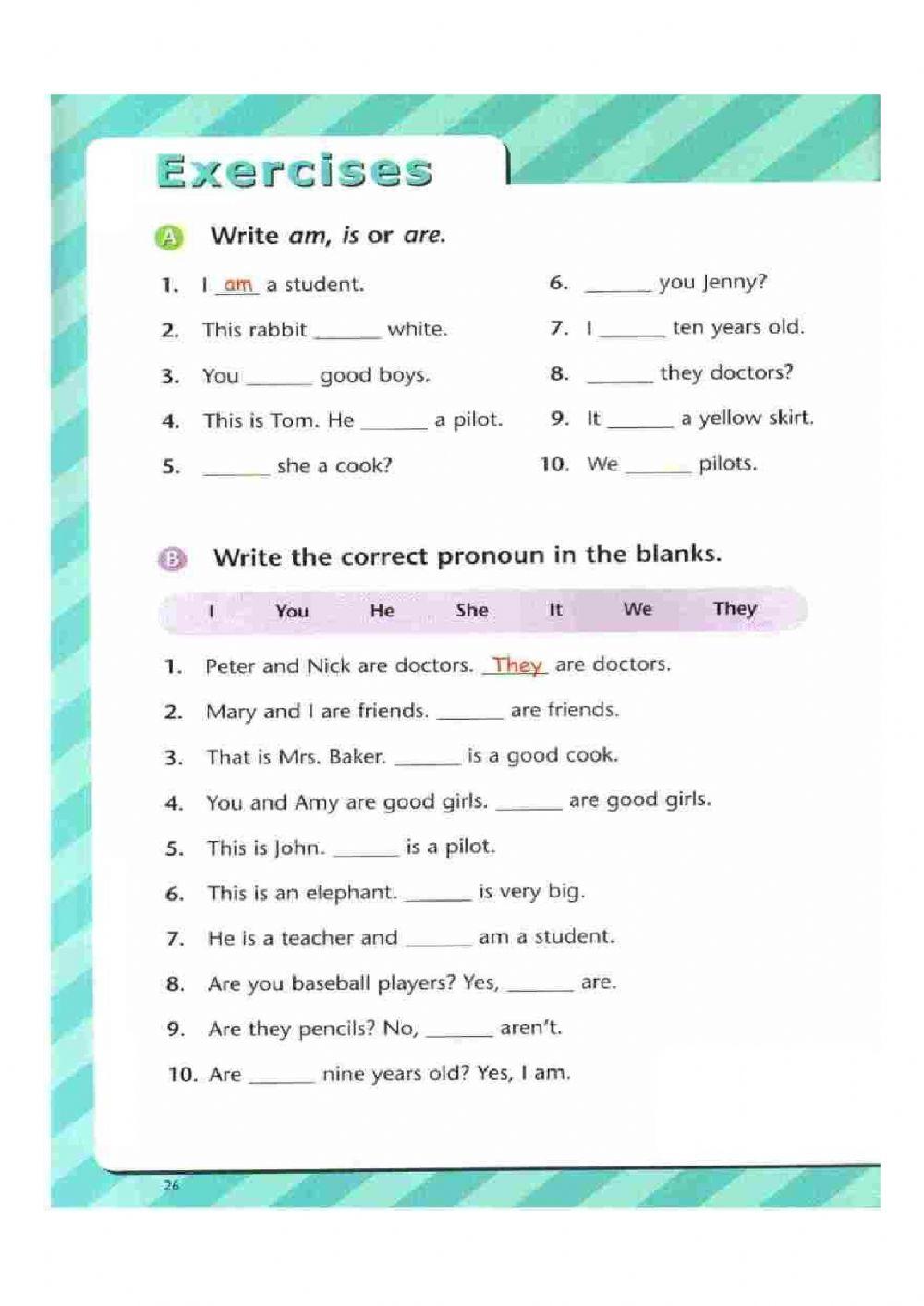 Grammar online exercise for 3 | Live Worksheets