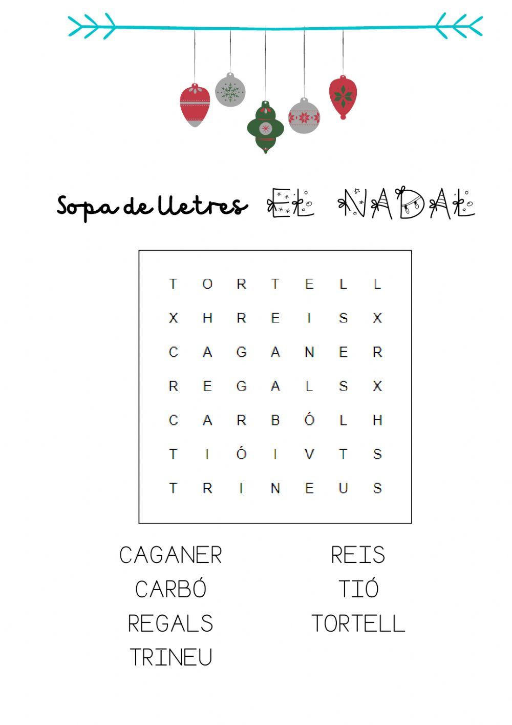 Sopa de lletres… | Free Interactive Worksheets | 524633