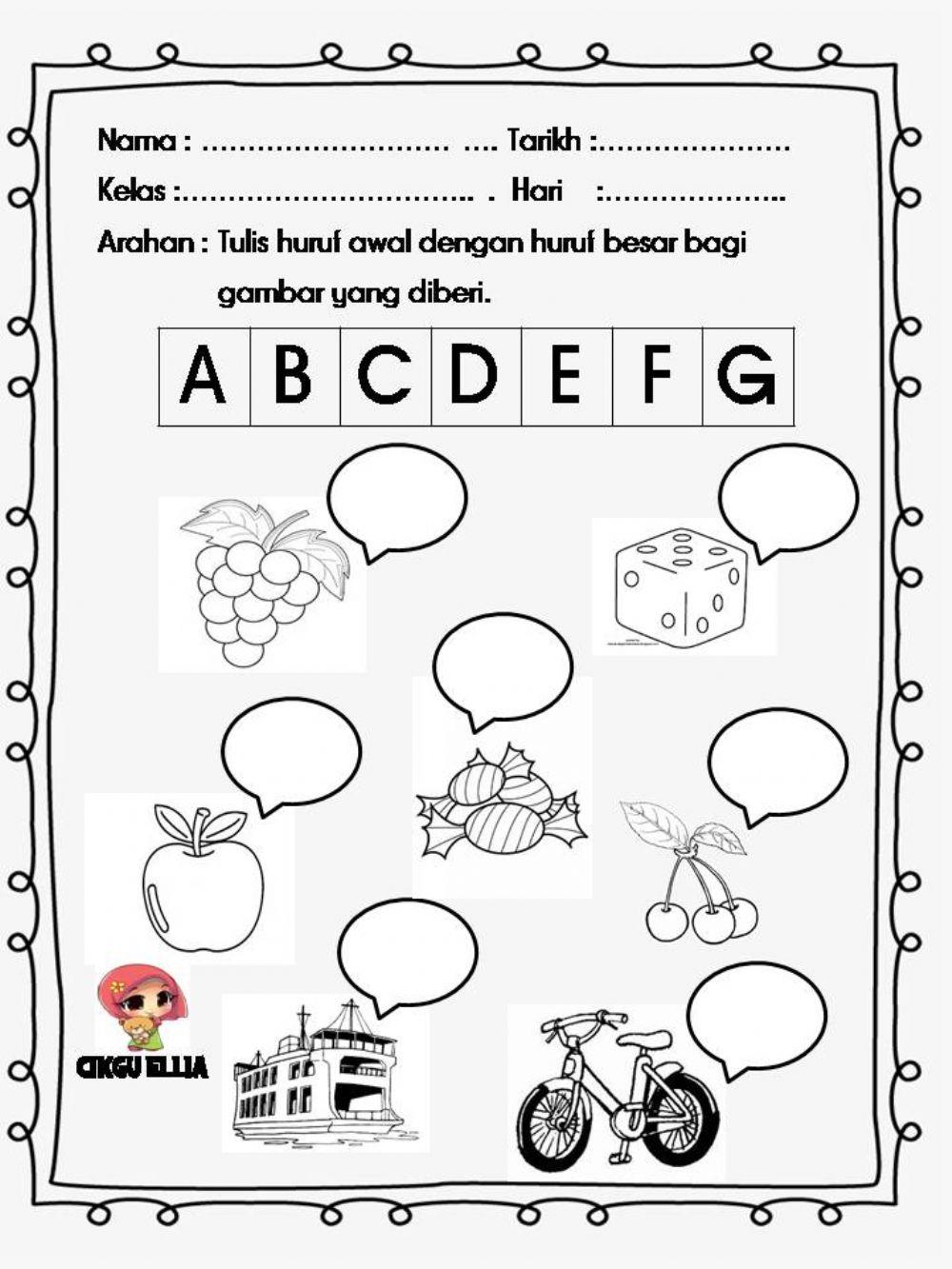 Latihan huruf besar a hingga g 2215 | ELLIA HERNANI