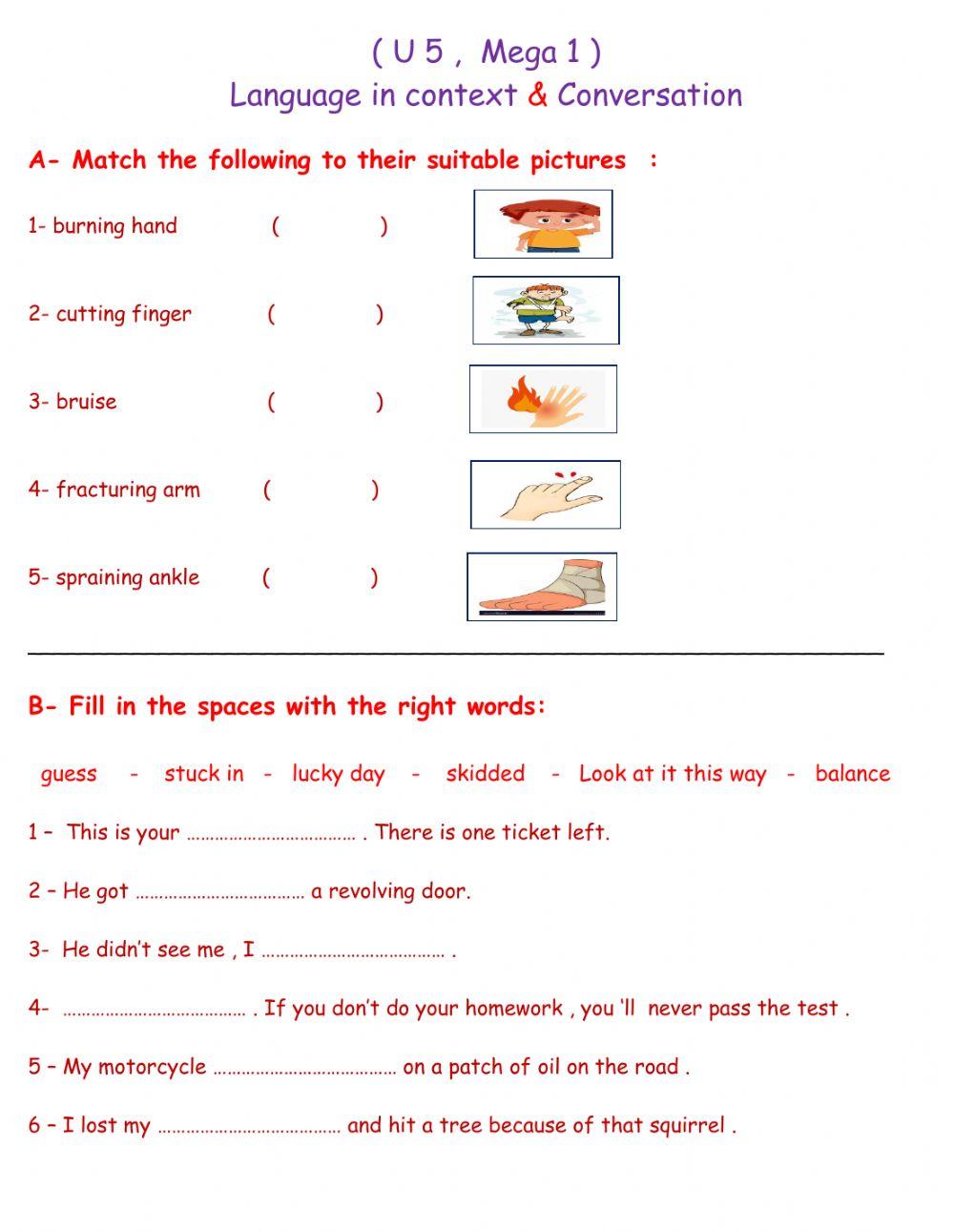 Mega 1 U 5 ( Language in context - Conversation ) online exercise for ...