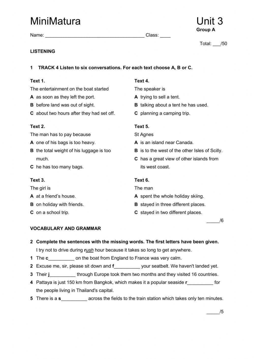Focus Unit Test Worksheet Live Worksheets, 47% OFF