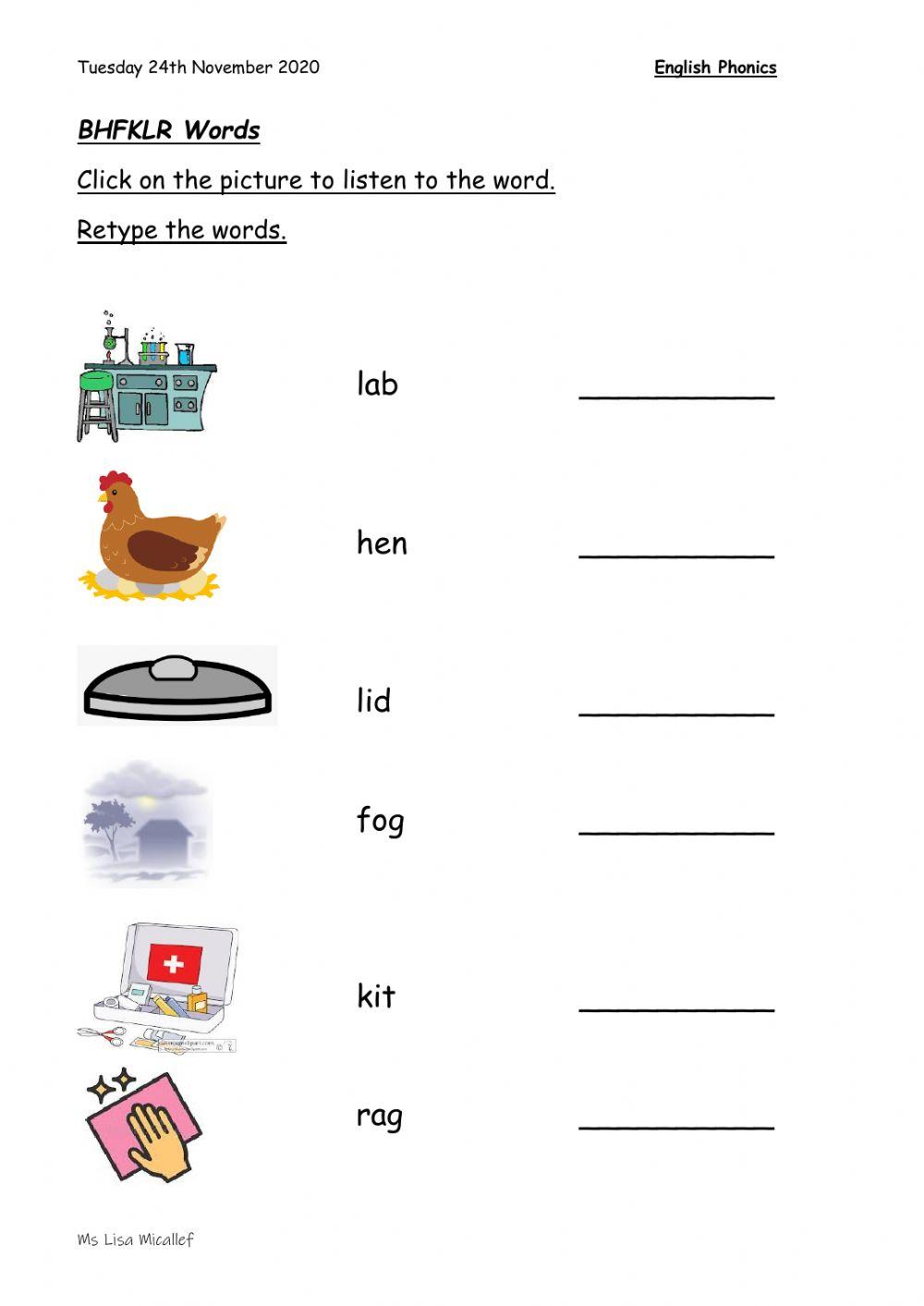 Phonics online exercise for Grade 3 | Live Worksheets