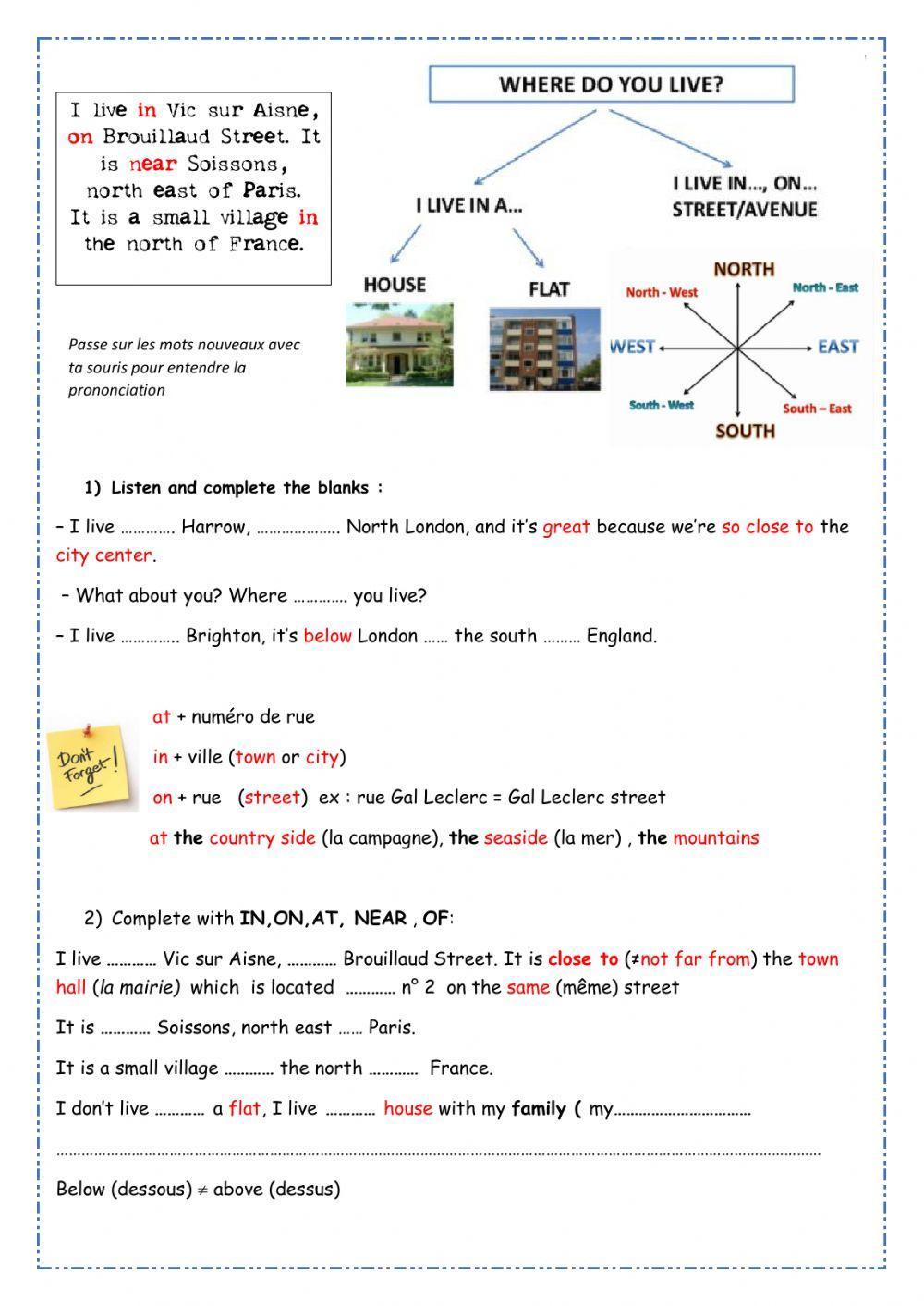 Where do you li… | Free Interactive Worksheets | 523892