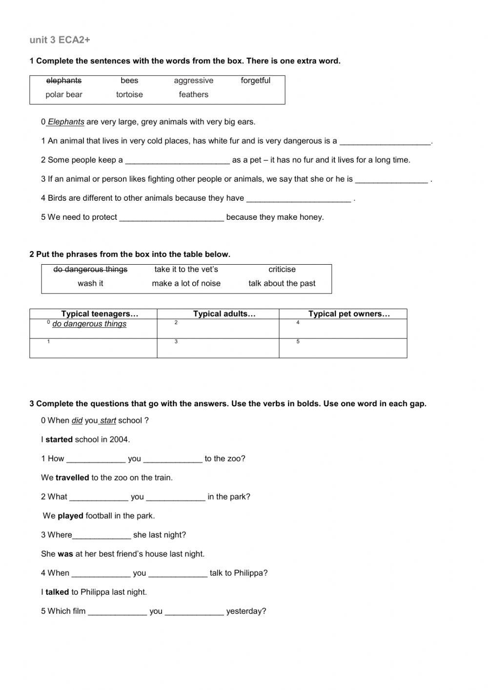 Unit 3 ECA2+ 526184 | annabasznianin | LiveWorksheets