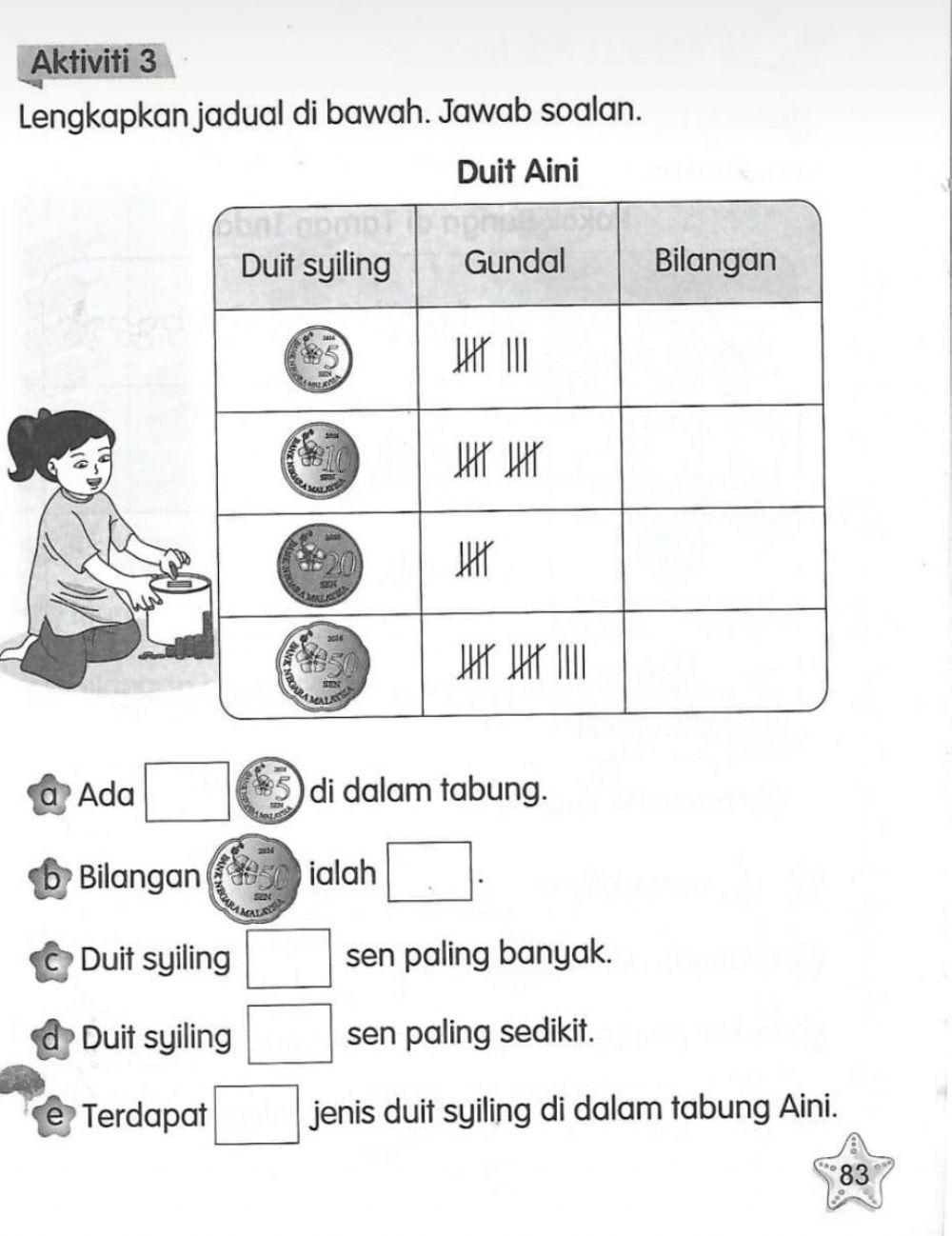 Data tahun 1 worksheet | Live Worksheets
