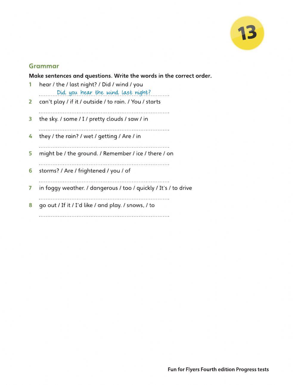 fun-for-flyers-… | Free Interactive Worksheets | 6258859