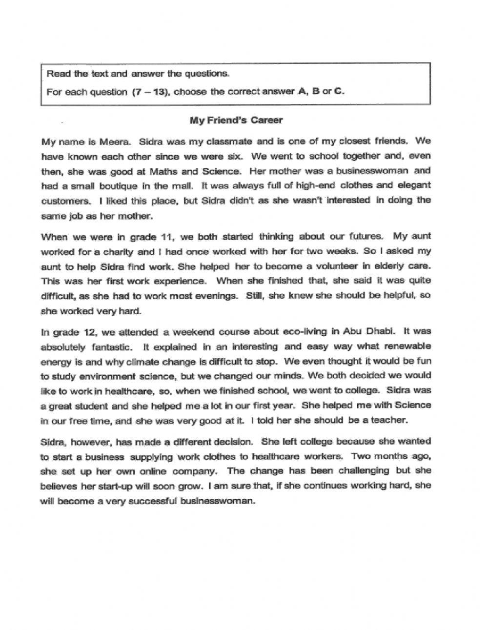 Grade 11 | Free Interactive Worksheets | 526942