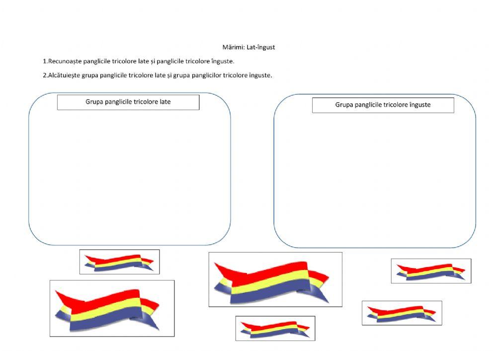 Mărimi:Lat-îngust worksheet | Live Worksheets