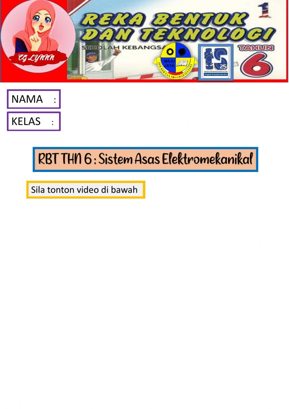 RBT TAHUN 6: SI… | Free Interactive Worksheets | 6259616