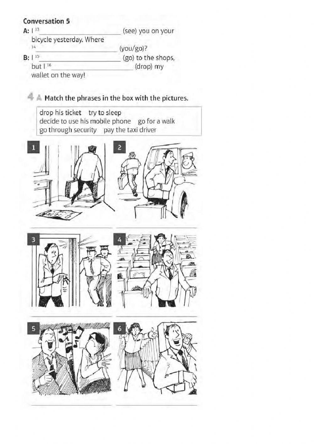 Pre-intermediate autumn past continuous+listening online exercise for ...