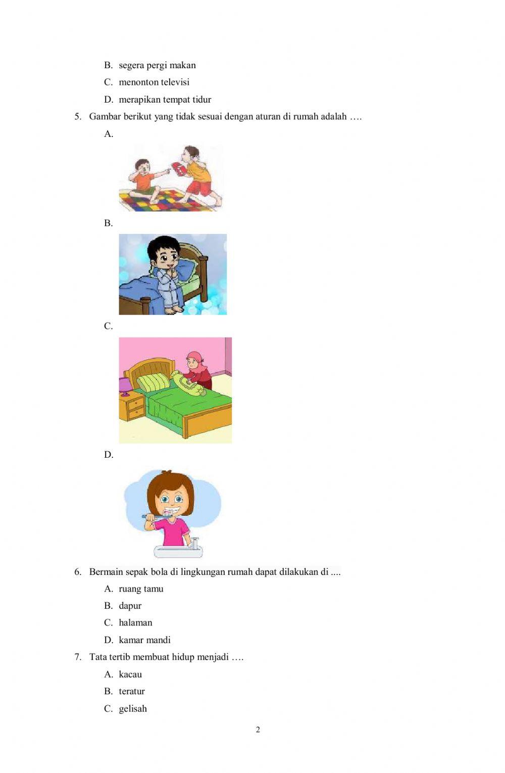 Pas tema 2 kelas 2 worksheet | Live Worksheets