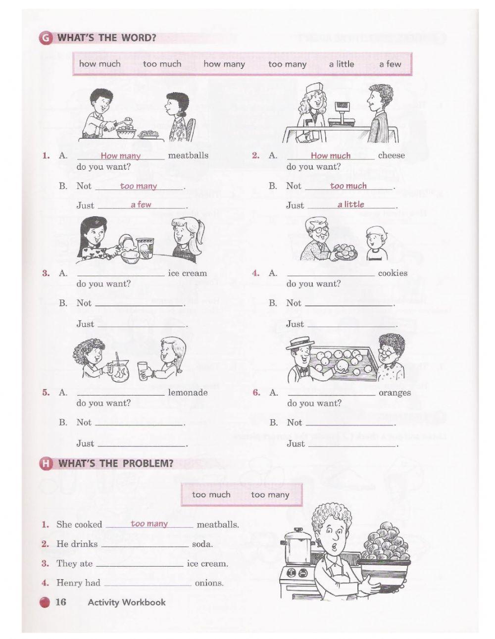 HOMEWORK SIDE BY SIDE 2 How much? How many? online exercise for | Live ...