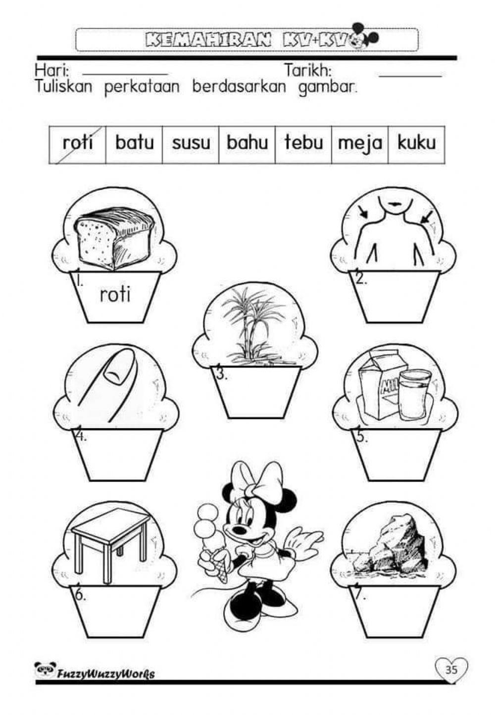 Tulis berdasarkan gambar worksheet | Live Worksheets