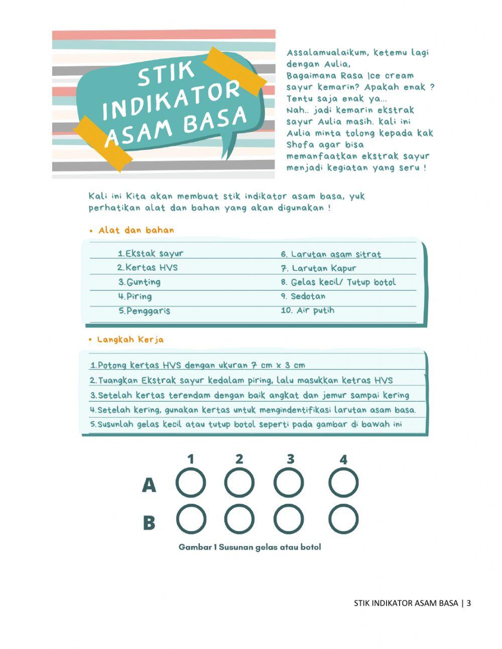 Stik Indikator Asam Basa worksheet | Live Worksheets