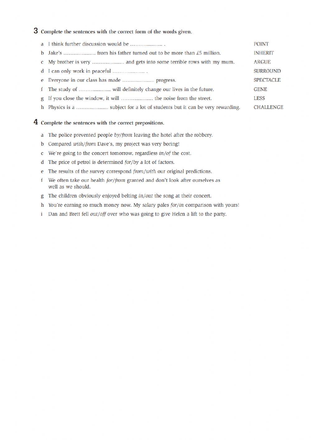 FCE. Vocabulary 1 online exercise for | Live Worksheets