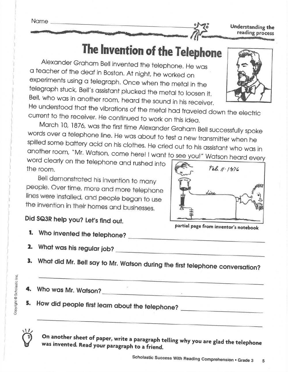 The Invention o… | Free Interactive Worksheets | 6262812