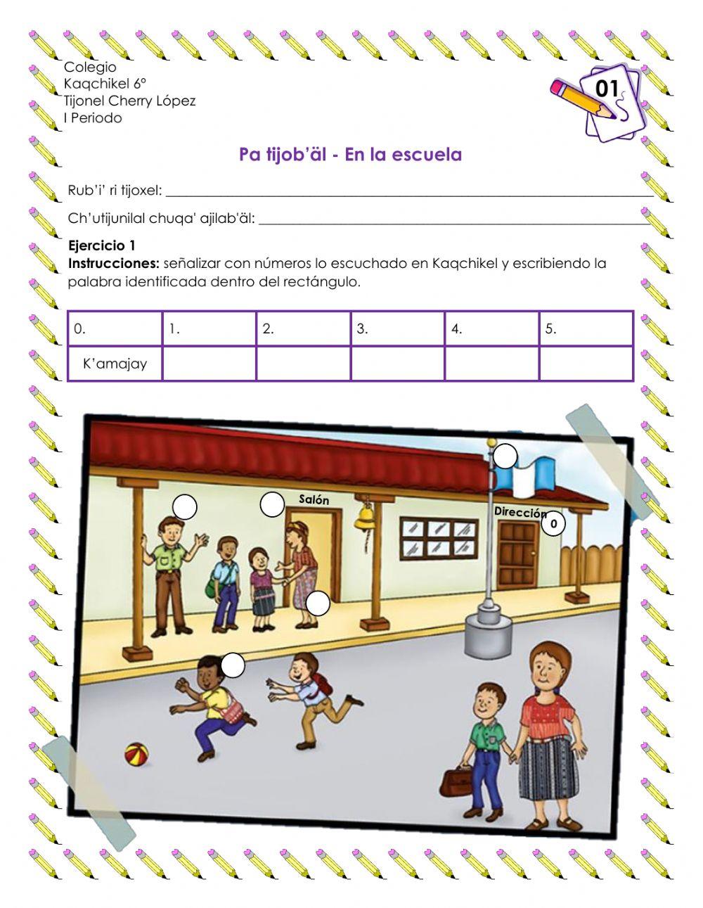 Pa tijob'äl worksheet | Live Worksheets
