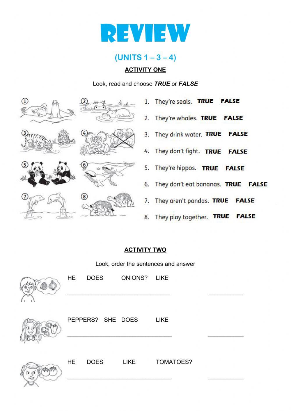 Review online exercise for Primaria | Live Worksheets