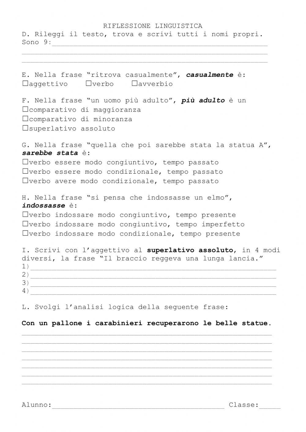 Verifica 1° bimestre italiano 4462958