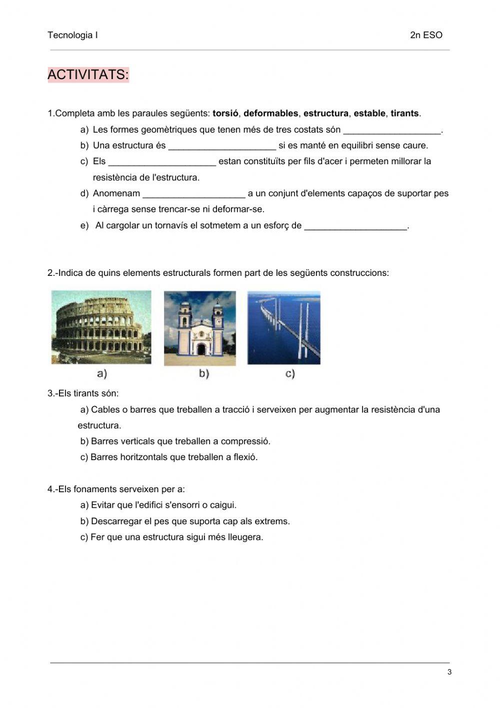 Estructures: tipus i elements estructurals 531350 | Pep