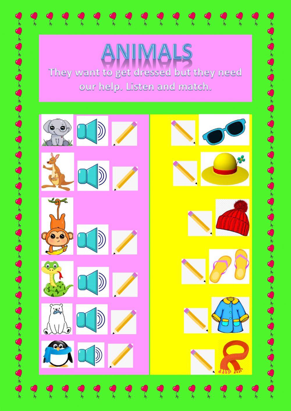 Let's get dressed interactive worksheet | Live Worksheets