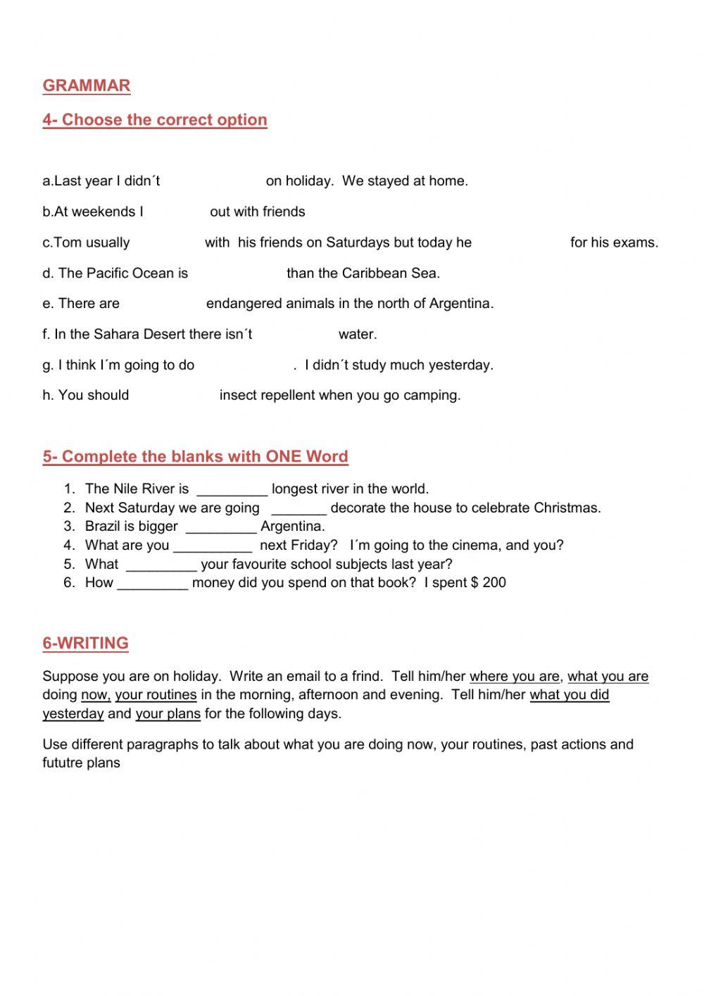 4th Children Te… | Free Interactive Worksheets | 531816