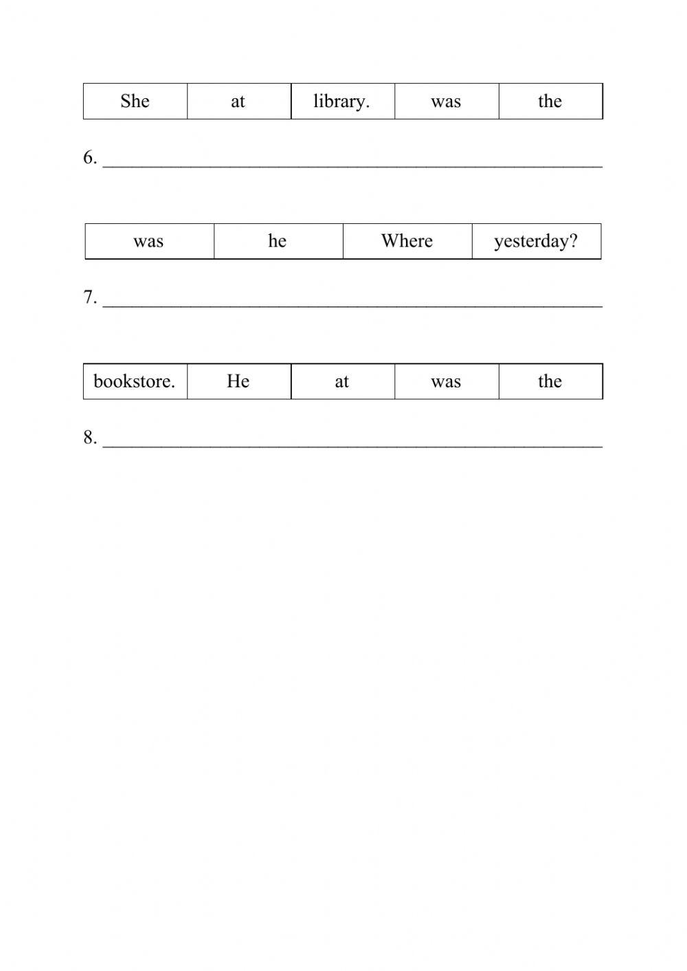 Exercise Unit 7 Out and About exercise | Live Worksheets