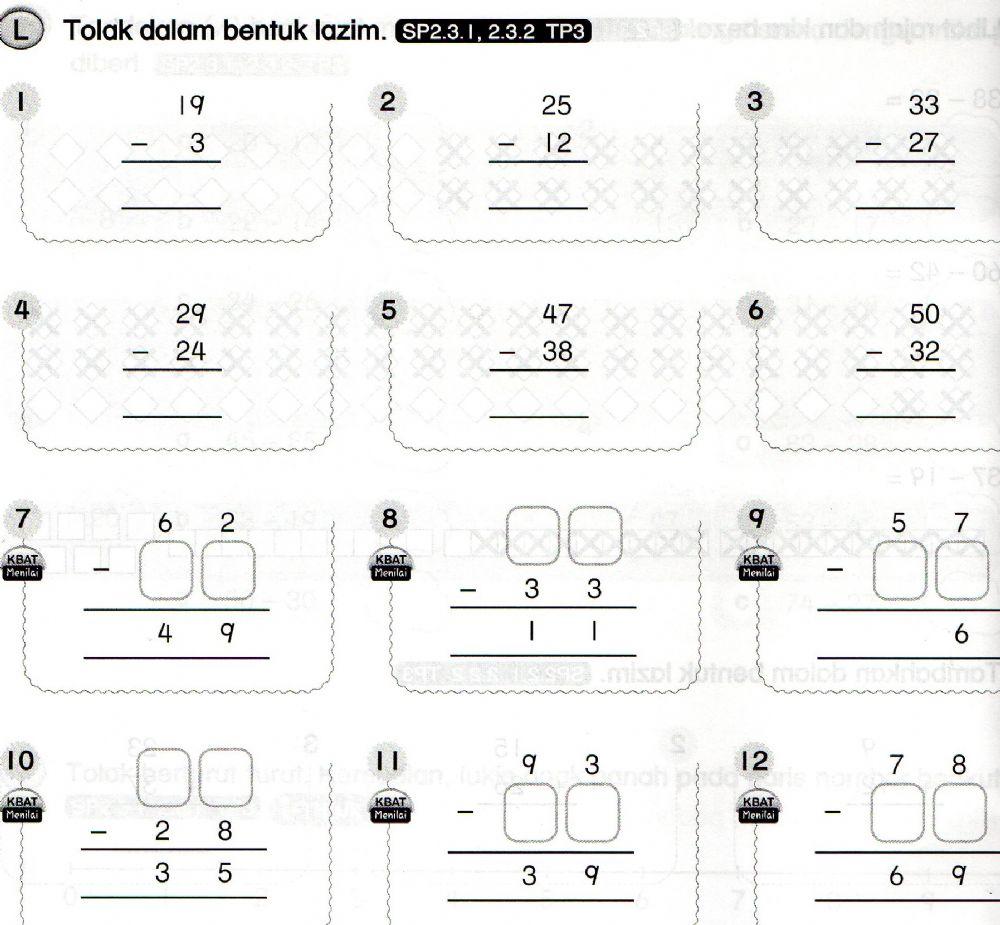 Matematik Tahun 1 533797 | amincta | Live Worksheets